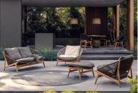 China Patio Sofa Set 4Pieces Weather Resistant UV Resistant Rope Durable Aluminum Frame Ideal For Gardens Courtyards Villas for sale