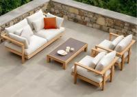 China Teak Sofa Set 4Pieces Weather Resistant UV Resistant Rope Durable For Gardens Courtyards Villas for sale