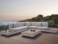 China Aluminum Sofa Set 5Pieces Platic wood Weather Resistant UV Resistant Rope Durable For Gardens Courtyards Villas for sale