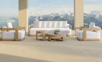 China Teak wood Sofa Set 5Pieces Weather Resistant UV Resistant Durable For Gardens Courtyards Villas for sale