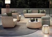 China Three seater Rope Sofa Set Weather Resistant Durable For Gardens Courtyards Villas for sale