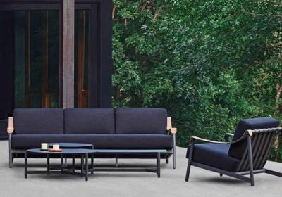 China Aluminum frame Rope Garden Sofa Set Weather Resistant Durable For Gardens Courtyards Villas for sale