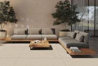 China Aluminum frame Teak wood Garden Sofa Set Weather Resistant Gardens for sale