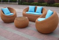 China Rattan Wicker outdoor sofa set with weather resistant outdoor garden furniture for sale