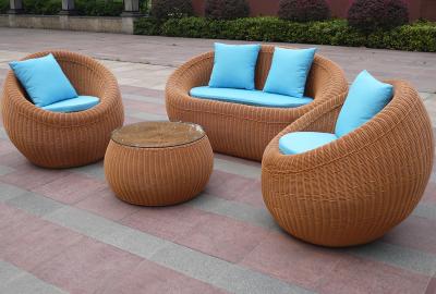 China Rattan Wicker outdoor sofa set with weather resistant outdoor garden furniture for sale