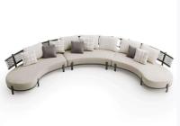 China Aluminum outdoor sofa set weather resistant half round shape for sale