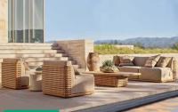 China teak wood outdoor sofa set weather resistant outdoor or indoor use for sale
