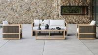China Teak sofa set outdoor or indoor use high density sponge for sale