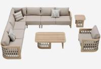 China L shape Teak sofa set outdoor or indoor use high density sponge for sale