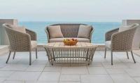 China Aluminum Rope outdoor sofa set outdoor or indoor use high density sponge for sale