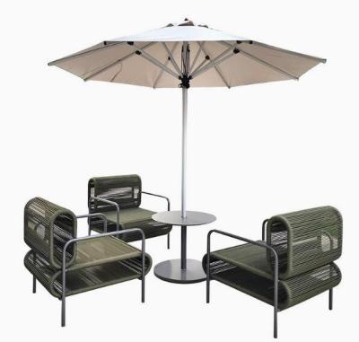 China Round Rope Aluminum PATIO sofa set high density sponge for sale
