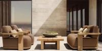 China Waterproof Cushion Patio Sectional Sofa Set Balcony Relax Single Teak Wooden for sale