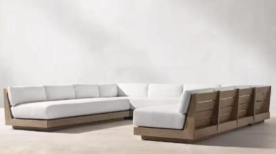 China Luxury Teak Wood Garden Sofa Set Modern Outdoor Furniture for Courtyard Park Hotel Villa Patios Poolsides for sale