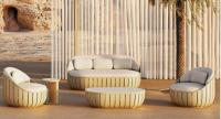 China Aluminum Frame Garden Sofa Villa Hotel Rope Patio Couches Leisure Waterproof for sale