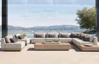 China Luxury Outdoor Sofa Set Teak Wood Wholesale Outdoor Teak Wood Rope Furniture Outdoor Sofa for sale