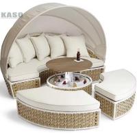 China Modern Design Outdoor Wicker Patio Sofa Furniture Set Aluminum Frame PE Rattan Garden Sofa for Hotel for sale