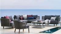 China Modern Garden Sofa Aluminum Frame Rope Outdoor Furniture for Balcony for sale