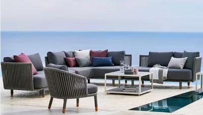 China Modern Garden Sofa Aluminum Frame Rope Outdoor Furniture for Balcony for sale