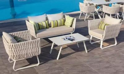 China All Weather Rope Outdoor Sofa Garden Patio Furniture Modern Aluminum Frame for sale