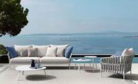 China All Weather Rope Outdoor Sofa Garden Patio Furniture Modern Aluminum Frame for sale