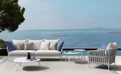 China All Weather Rope Outdoor Sofa Garden Patio Furniture Modern Aluminum Frame for sale