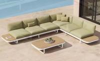 China All Weather Rope Outdoor Sofa Garden Patio Furniture Modern Aluminum Frame for sale