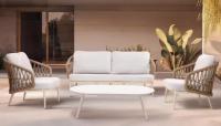 China Luxury Hotel Outdoor Sofa Garden Sofa Modern Outdoor Sofa Resort Outdoor Furniture Set Courtyard for sale