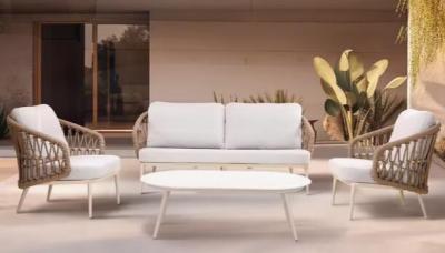 China Luxury Hotel Outdoor Sofa Garden Sofa Modern Outdoor Sofa Resort Outdoor Furniture Set Courtyard for sale