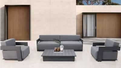 China Aluminum Outdoor Patio Furniture Set Modern Patio Garden Outdoor Metal Sofa Set for sale