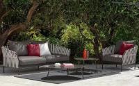 China Factory Wholesale Hotel Patio Sofa Restaurant Furniture Outdoor Lounge Rope Furniture Sofa Set Rattan Wicker Sofa Set for sale