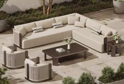 China Factory Hot Sale Modern Outdoor Sofa Set Luxury Aluminum Garden Furniture with Waterproof Cushions for sale
