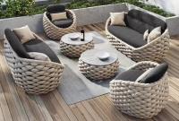 China High quality rope Outdoor Garden Sofa Set Waterproof Cushions-Durable Patio Furniture For Apartment for sale
