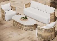 China Modern Hotel Garden Sofa Rope Outdoor Sofa Luxury Villa All Weather Patio Outdoor Furniture Set Garden Sofa for sale