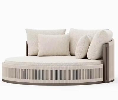China Outdoor Lounge Sofa Bed Couch Adult Relax Seat Set aluminum frame for sale