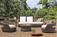 China Outdoor Patio Aluminum Furniture Couch PE Waterproof Wicker Outdoor Courtyard Woven Rattan Garden Sofa Set for sale