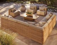 China Teak Sofa Set Teak Wood Furniture Sectional Patio Garden Sofa Set outdoor sofa for sale