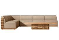 China outdoor sofa set Teak Sofa Set Teak Wood Furniture Sectional Patio Garden Sofa Set for sale