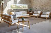 China High quality teak wood Outdoor Sofa Set with Cushion furniture for hotel for sale
