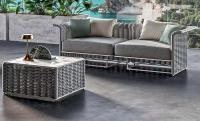 China Aluminum Luxury Wicker Rattan Sofa Set Durable Modern Outdoor Garden Furniture for sale