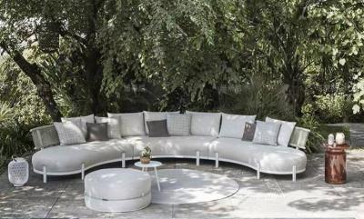 China Garden Furniture Metal And Rope Rattan Sofa Set Patio Furniture Luxury Outdoor Furniture Set for sale