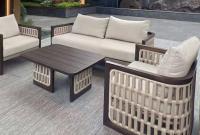 China Aluminium Patio Sofa Set with Rope Outdoor Garden Furniture for Hotel or Villa for sale