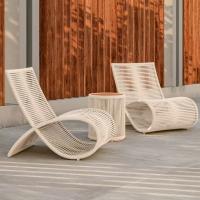 China Aluminum frame Rope Table and Chair Set Outdoor Furniture Garden Eco-friendly for sale