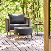China Outdoor leisure set Aluminum frame Rope Table and Chair Set for sale