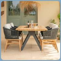 China Moder Dining Table Chair Set Waterproof UV Resistant Outdoor Patio Balcony Use for sale