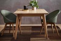 China Square design Patio Teak Wood table 4pcs Chairs Table And Rope Chair for sale