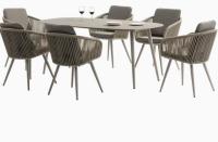 China Patio table 6pcs Chairs Table And Rope Chair for sale