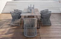 China Round table Patio table And Rope Chair Rattan wicker material for sale