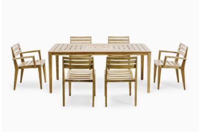 China Garden teak wood table and chairs Patio villa for sale