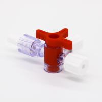 China 3 Way Tube Red Check Valve Connector Stopcock With Luer Lock for sale