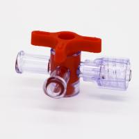 China 3 Way Tube Red Check Valve Connector Stopcock With Luer Lock for sale